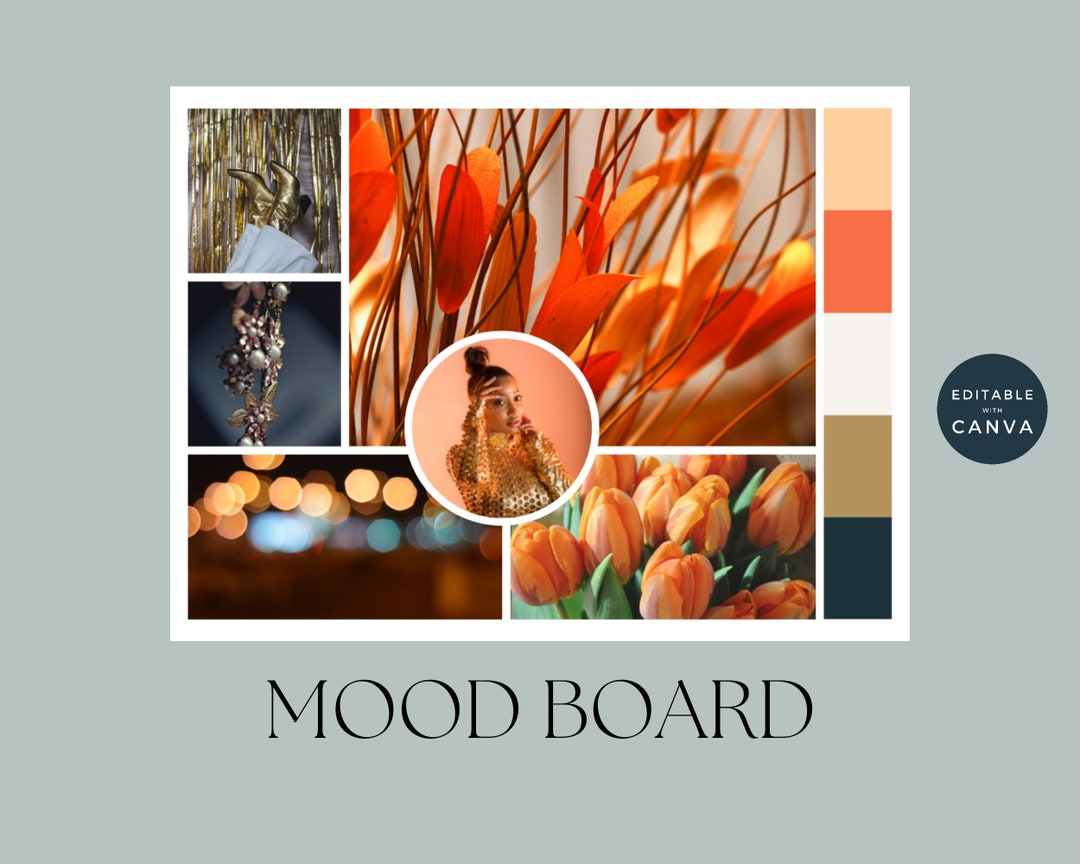 Canva Mood Board Bundle, Canva Vision Board Templates, Editable Mood ...