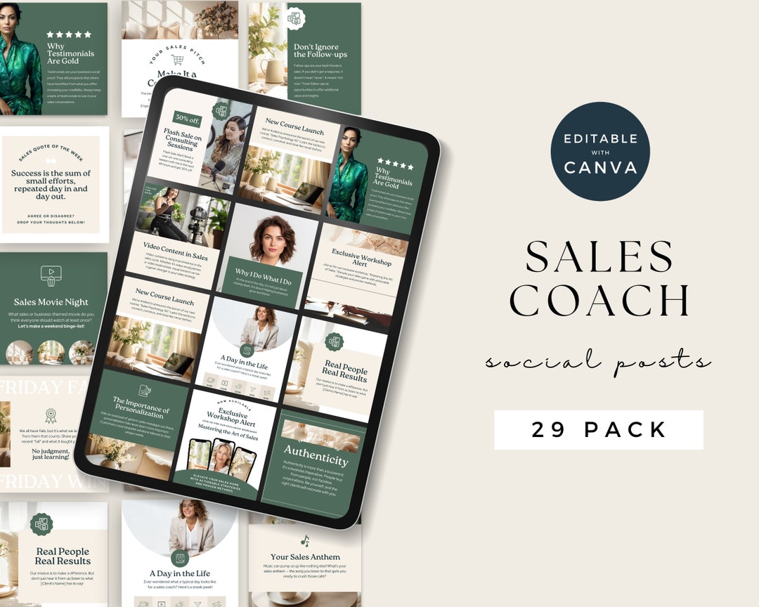 Sales Coach Instagram Templates, Professional Marketing Social Media ...