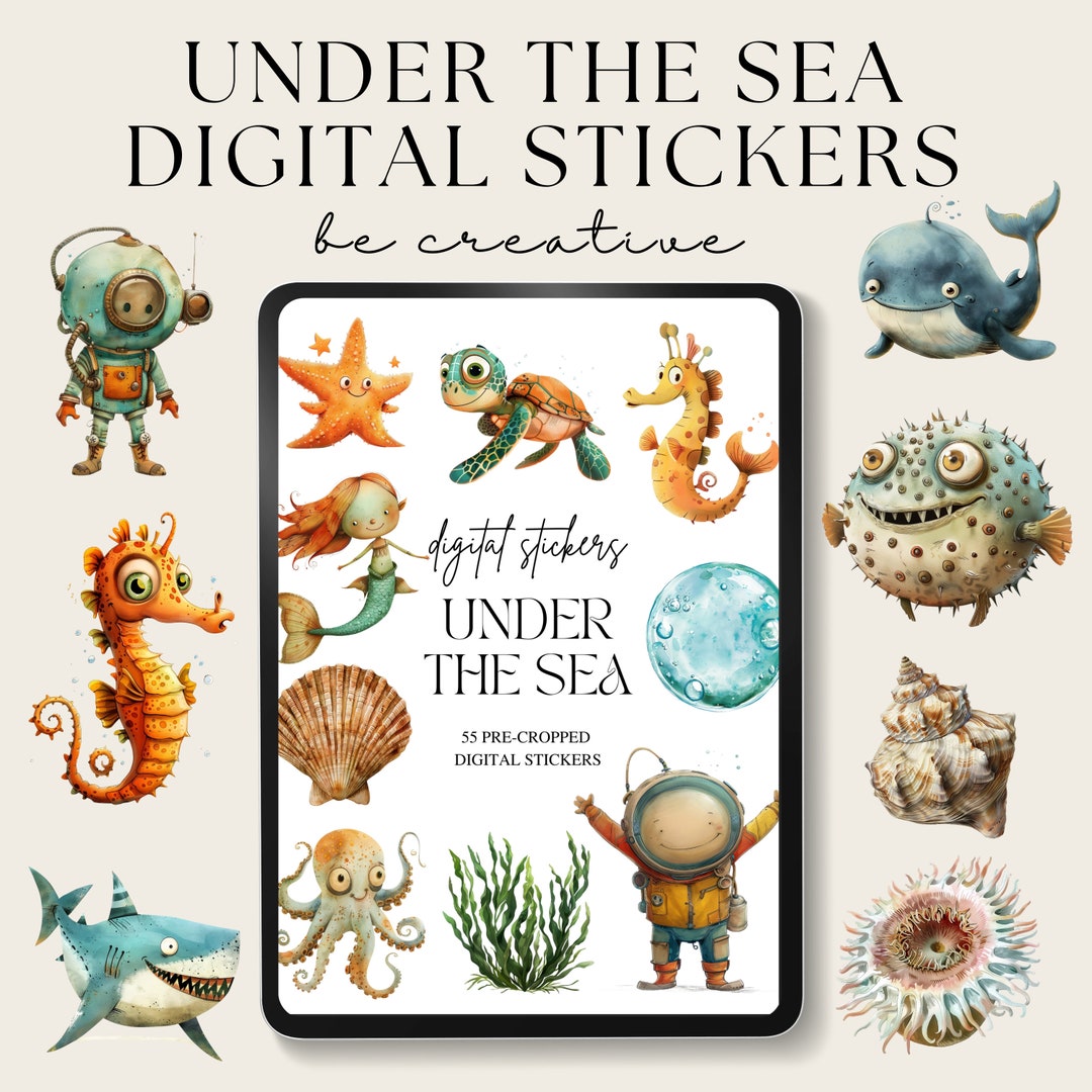 Under the Sea Stickers, Goodnotes Beach Stickers, Summer Dreams ...