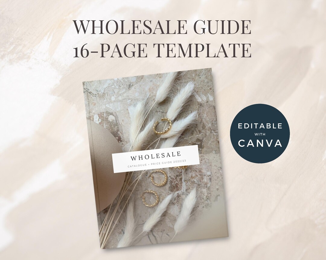 Wholesale Guide Template, Pricing Magazine, Line Sheet for Wholesale ...