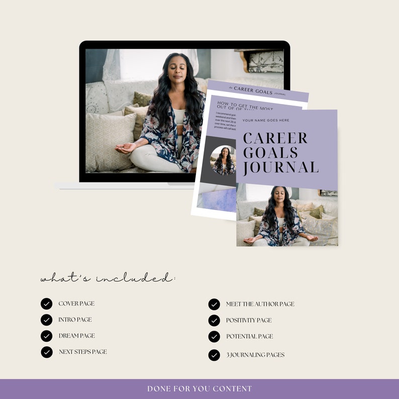 Career Goals Journal, Career Planner, Canva Career Plan Template ...