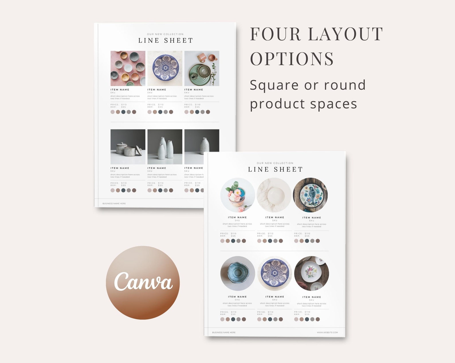 Wholesale Line Sheet Templates, Pricing Pages, Line Sheet for Wholesale ...