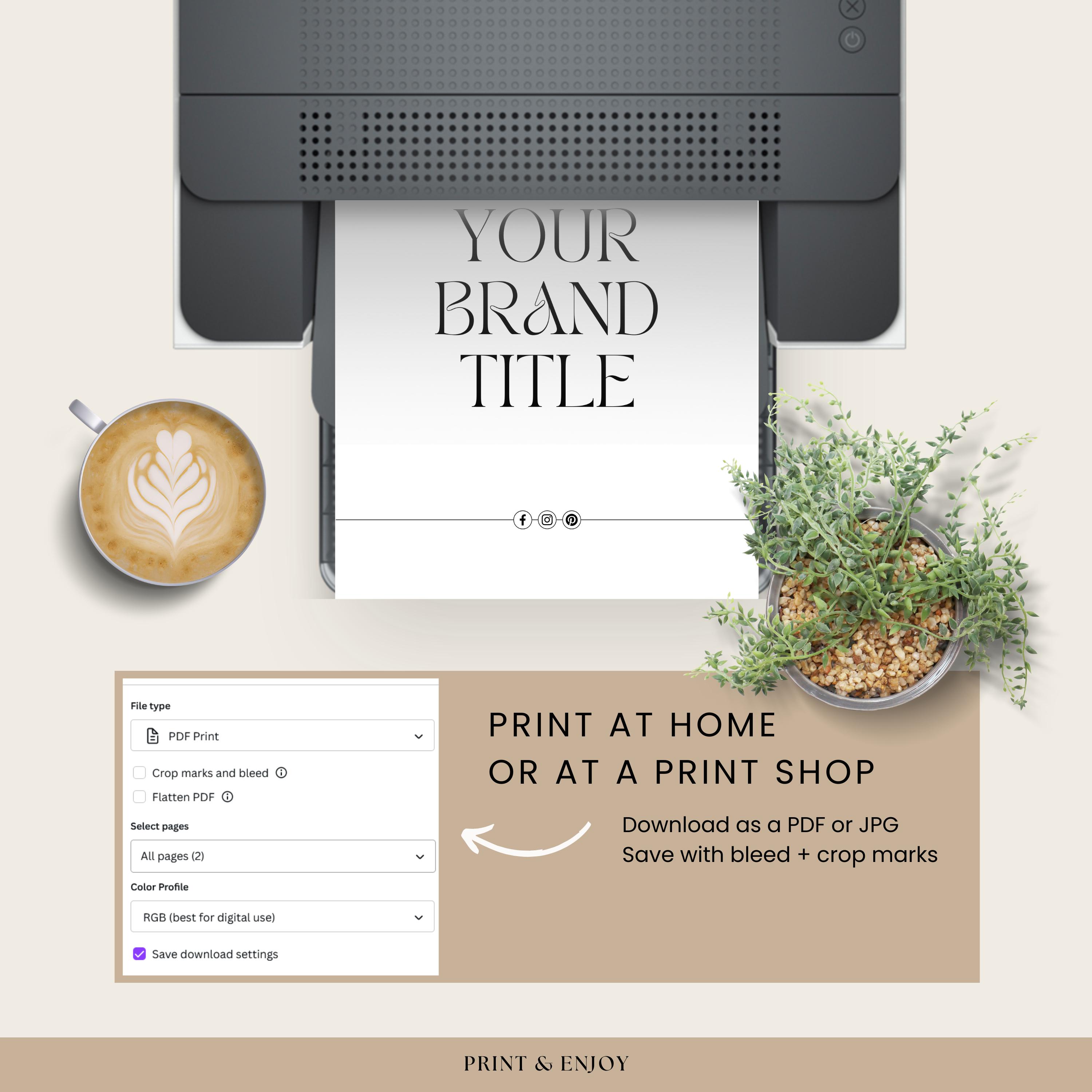 Business Sign, Canva Printable Signage, Small Biz Template, Editable ...