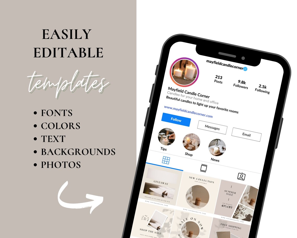 20 Product Canva Templates Modern Instagram Posts IG Presets - Etsy