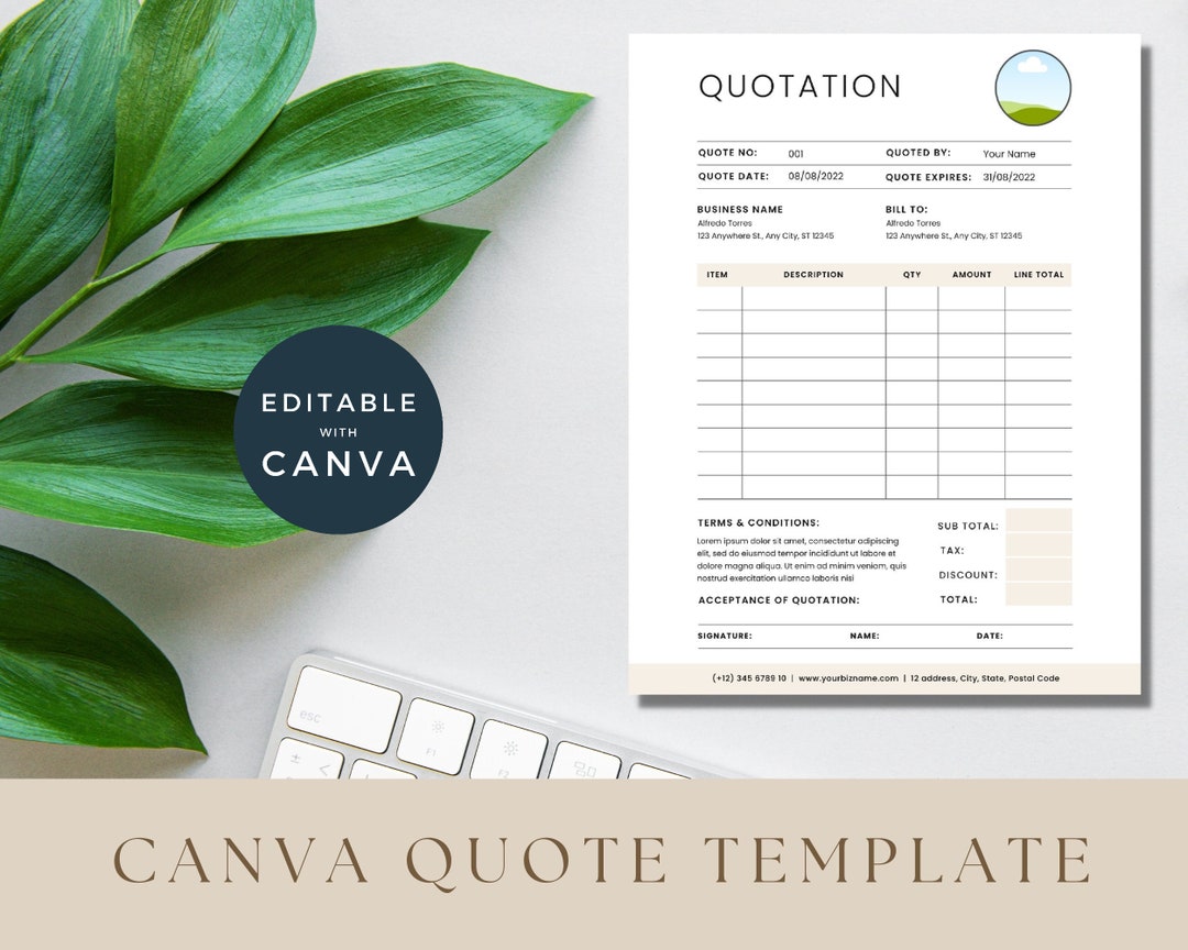 Quotation Template, Small Business Template Bundle, Modern Client Quote ...