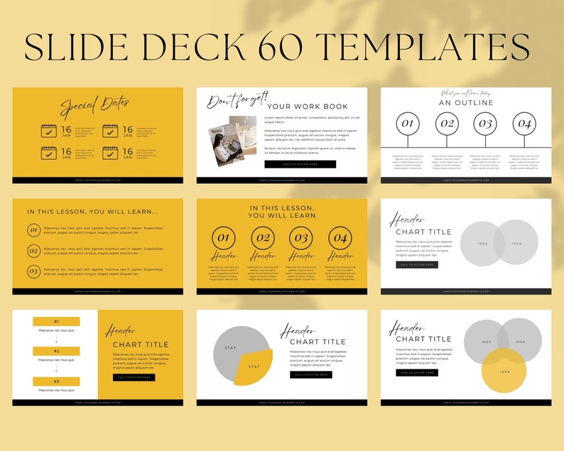 Webinar Slide Deck INSTANT DOWNLOAD Online Course Slide Deck, Canva ...