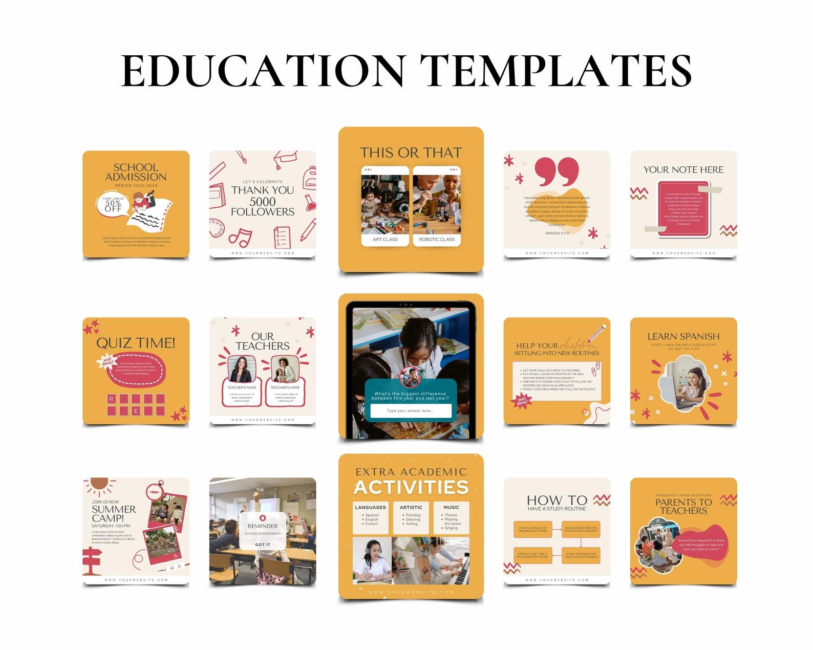 School Instagram Posts, Educational Social Media, Templates, Instagram ...