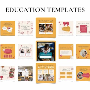 School Instagram Posts, Educational Social Media, Templates, Instagram ...