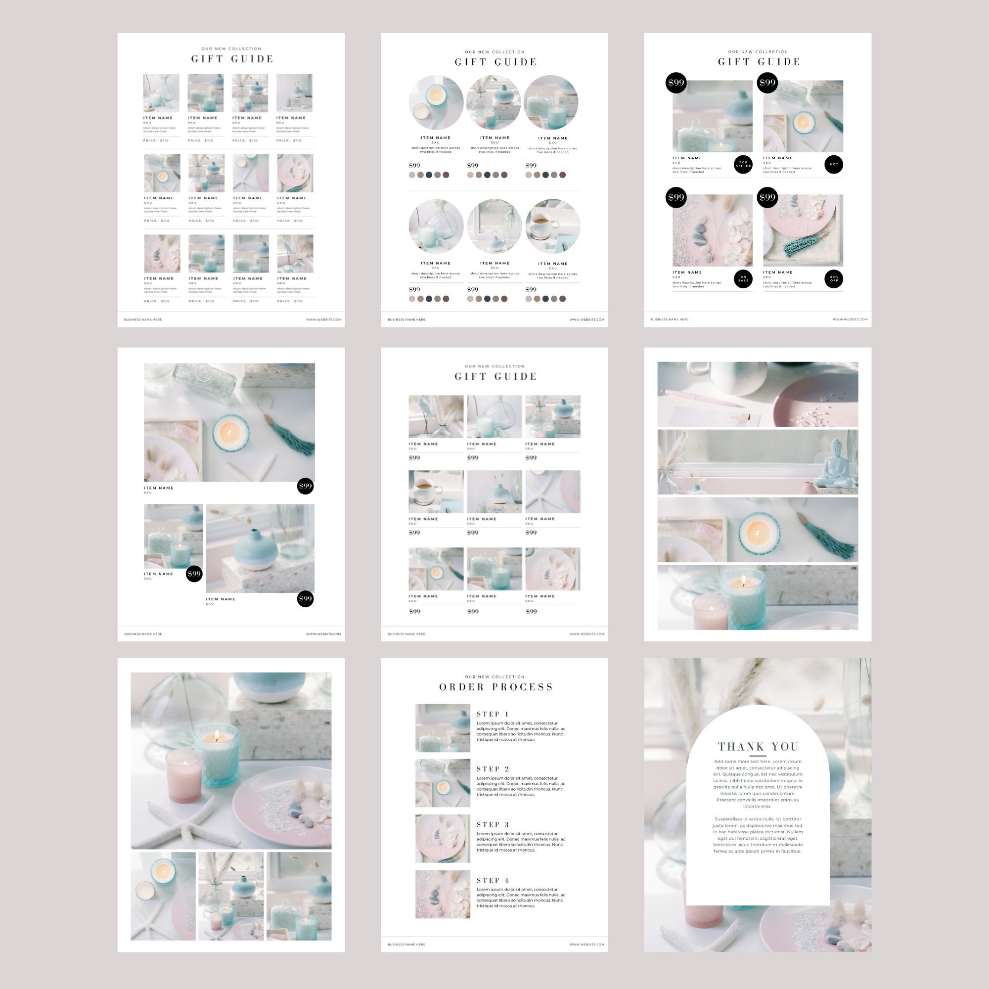 Catalogue / Gift Guide Template INSTANT DOWNLOAD Wholesale - Etsy