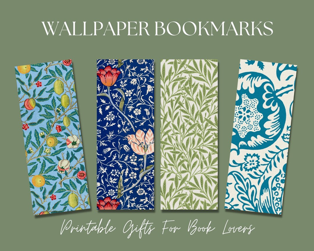 Wallpaper Digital Download Bookmark, Printable Wallpaper Bookmarks ...