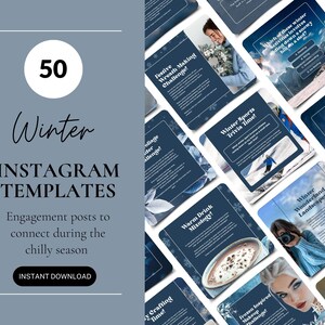 Winter Templates, Editable Canva Social Media Posts, Engagement ...