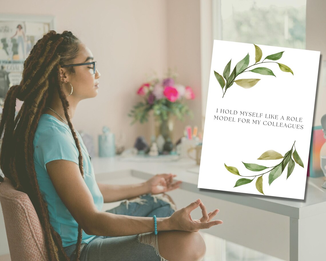 Affirmation Cards Template Canva Affirmation Station - Etsy