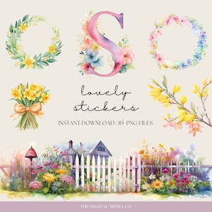 Spring Digital Stickers, Goodnotes Flower Stickers, Plant Stickers ...