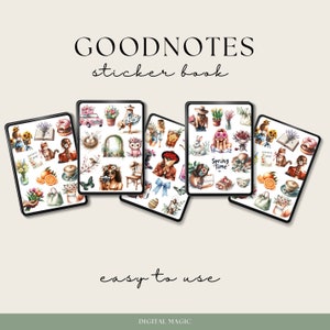 Sweet Spring Digital Stickers, Goodnotes Flower Stickers, Plant ...