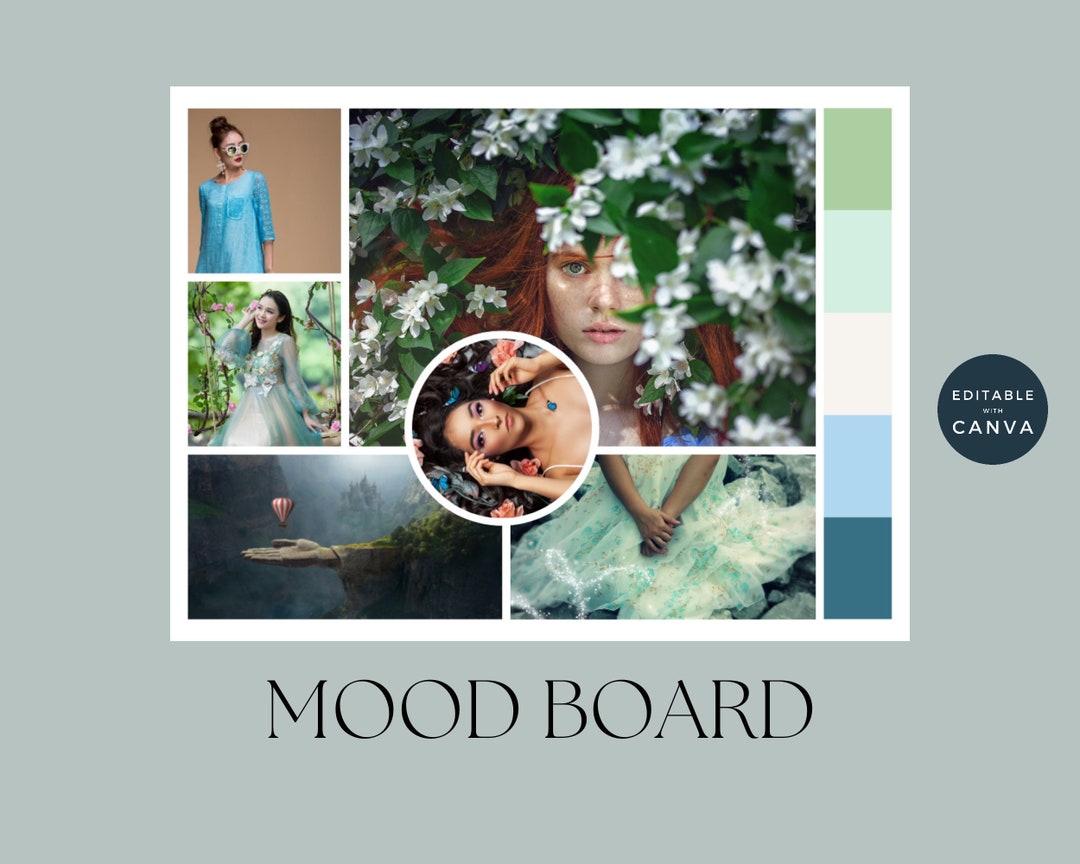 Canva Mood Board Bundle, Canva Vision Board Templates, Editable Mood ...