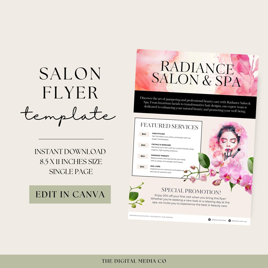 Editable Salon Sign Template | Modern Hair Salon Decor | Canva ...