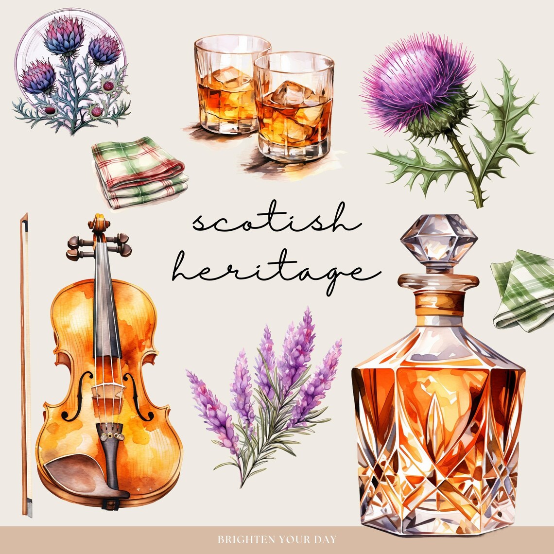 Scotland Culture Digital Planner Stickers | Digital Sticker Book ...