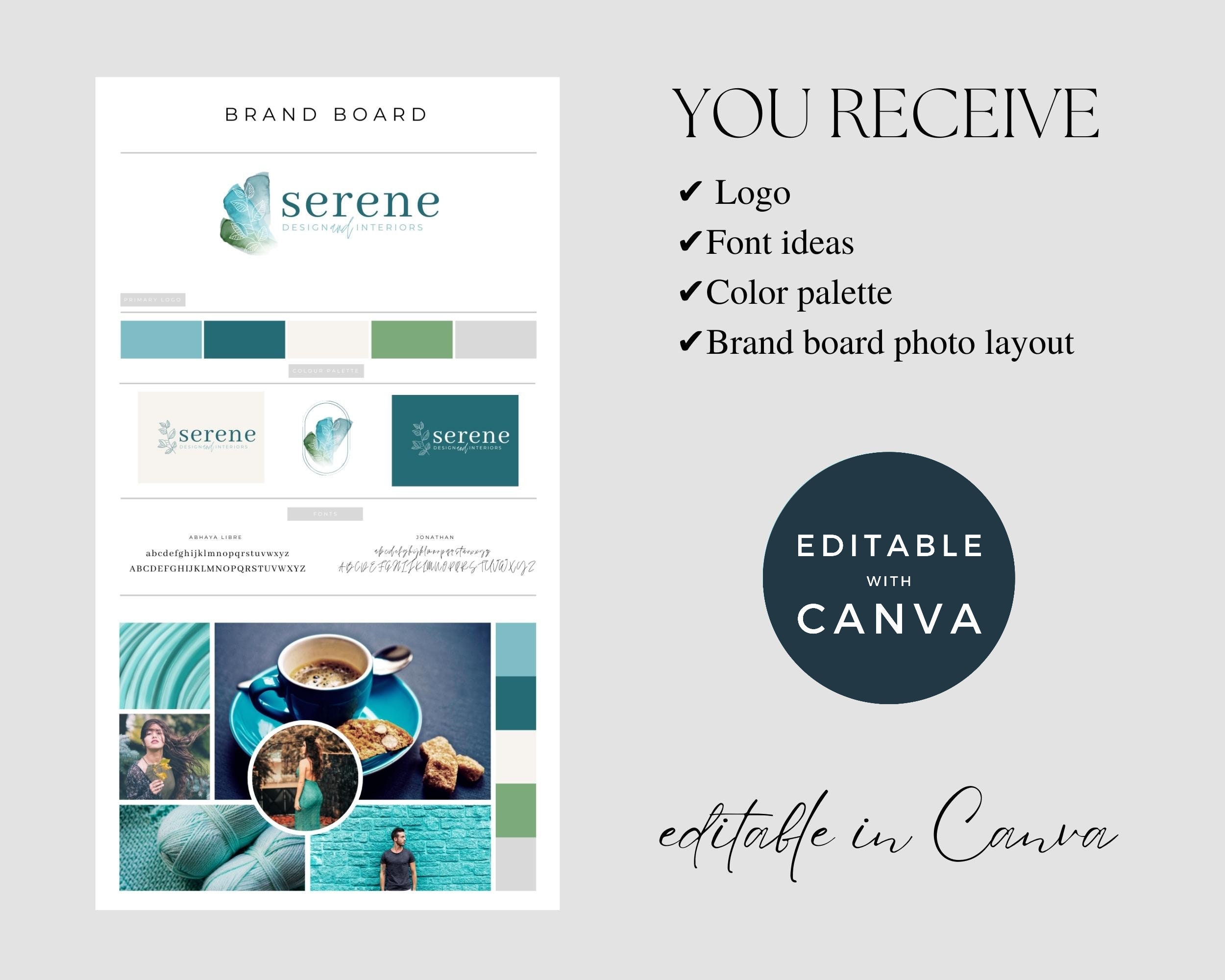 Logo INSTANT DOWNLOAD Canva Logo Template Modern Logo - Etsy