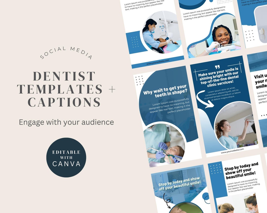 Dentist Written Social Media Captions and Prompts, Instagram Story ...