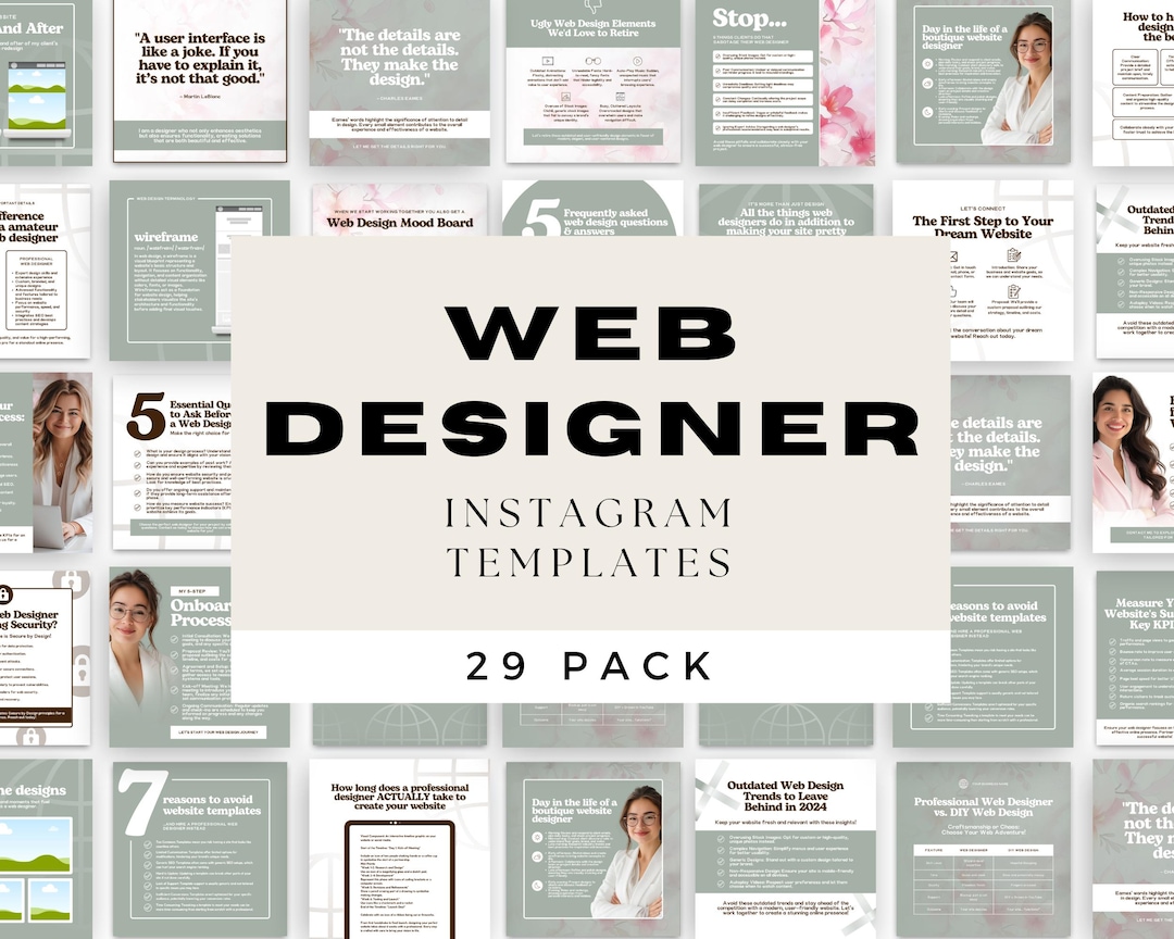 Web Designer Instagram Templates | Canva Posts | Website Design ...