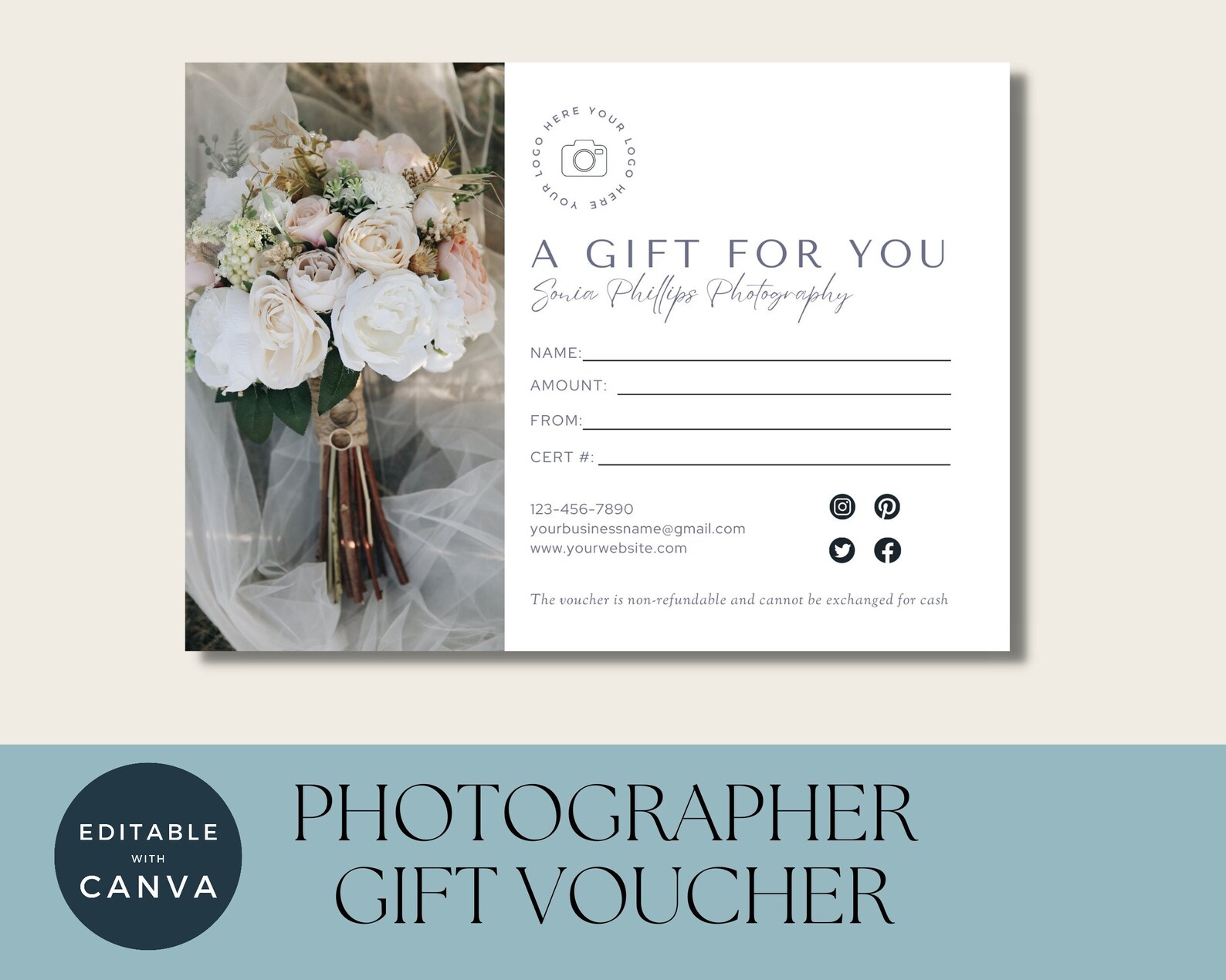 Gift Card for Photographer | Photo Session Gift Card | Printable ...