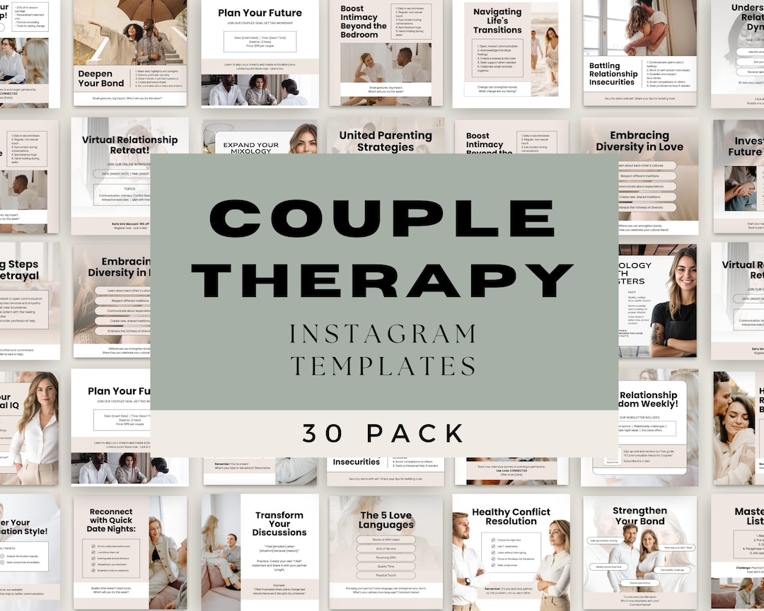 Couple Therapy Instagram Template, Marriage Counselling Posts ...