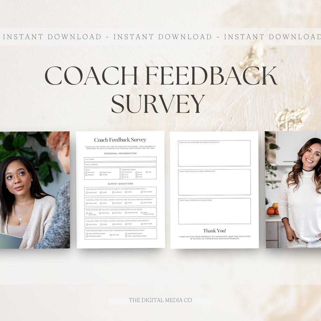 Coach Feedback Survey Form Printable, Client Questionnaire Forms ...