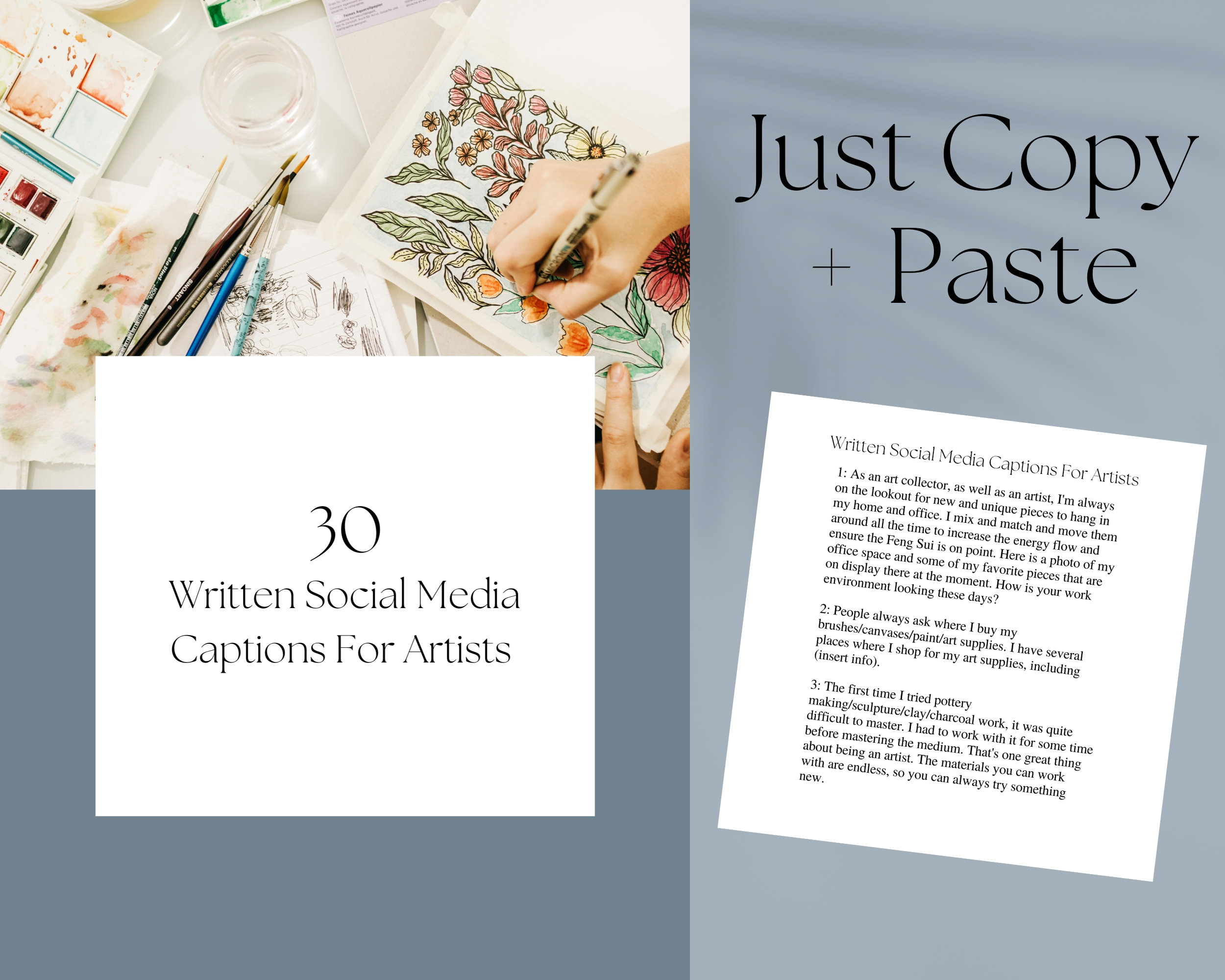 Written Captions for Artists Ready to Post Instagram Captions for ...
