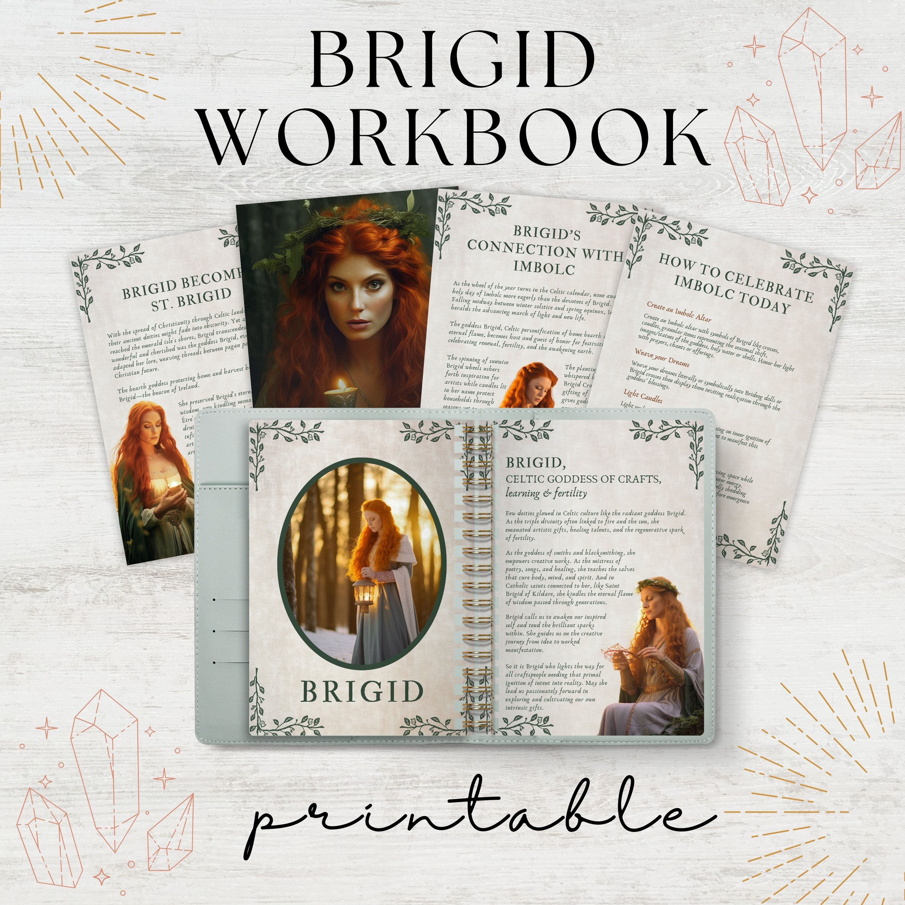 Brigid Workbook, Magical Guide, Printable Spirituality E-book, Imbolc ...