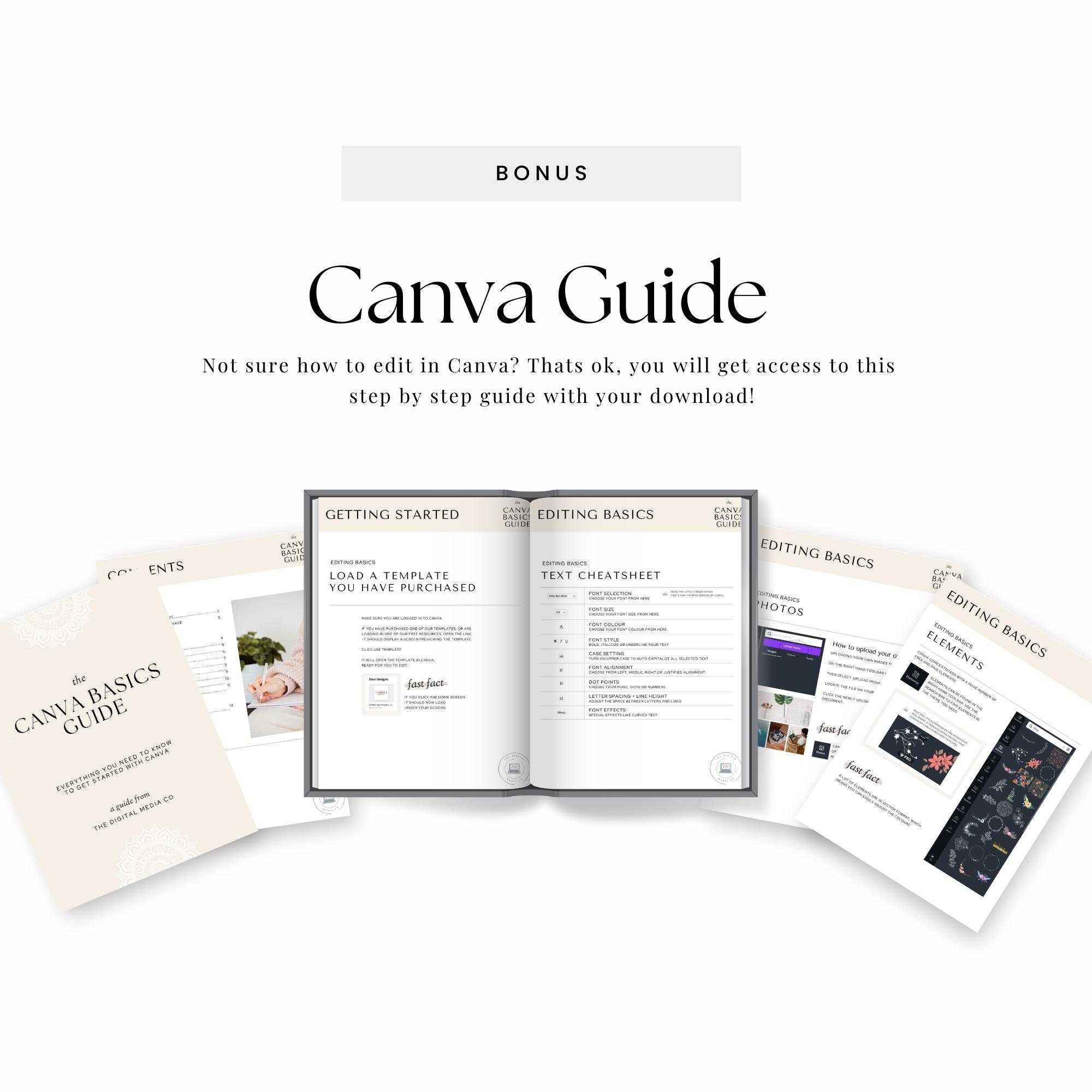Canva Restaurant Menu Template | Canteen Instant Download | Digital ...