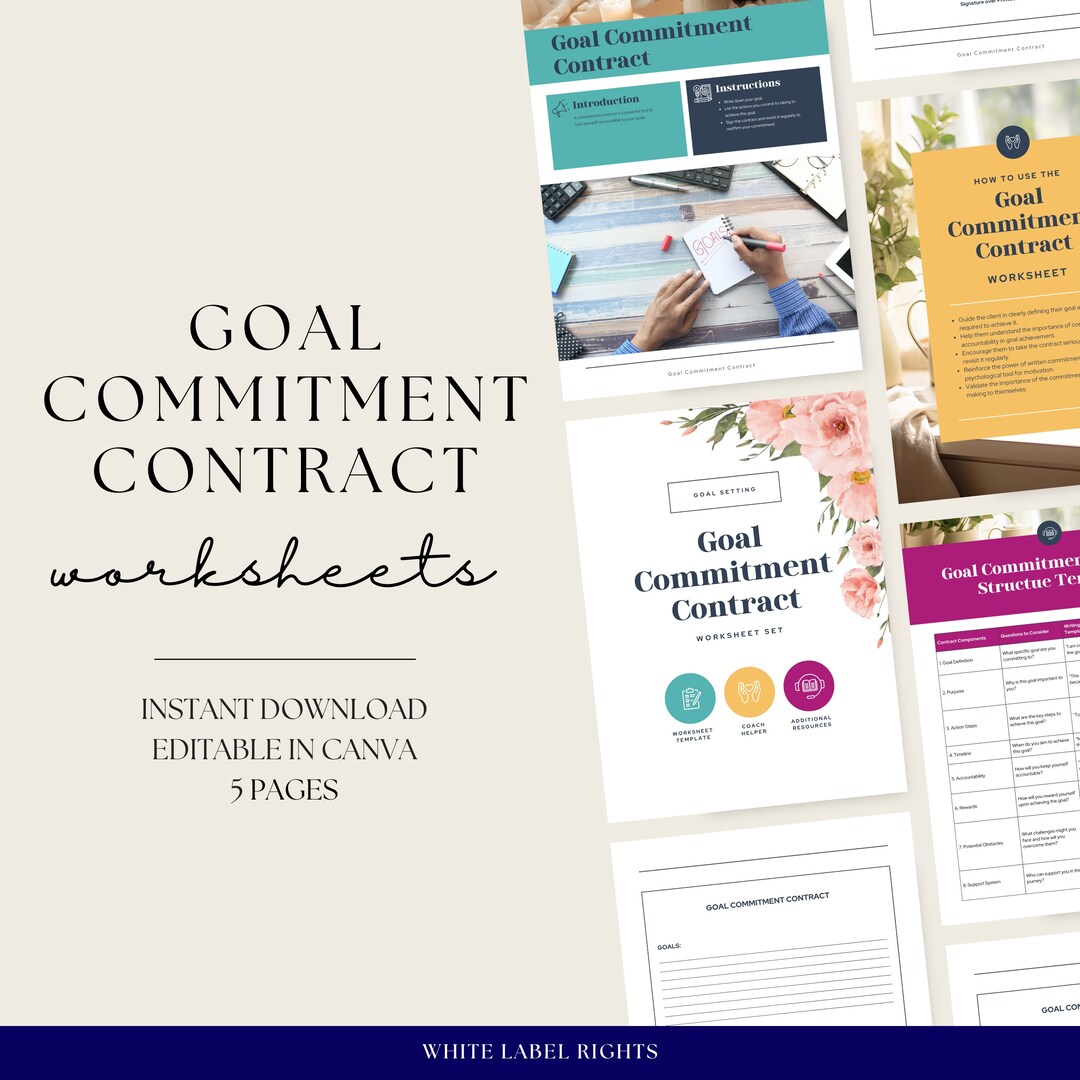 Life Coach Canva Templates, Goal Setting Worksheets, Boho Aesthetic ...