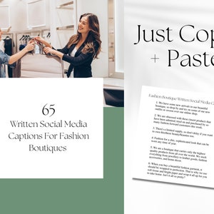 Written Social Media Captions for Fashion Boutiques, Instagram and ...