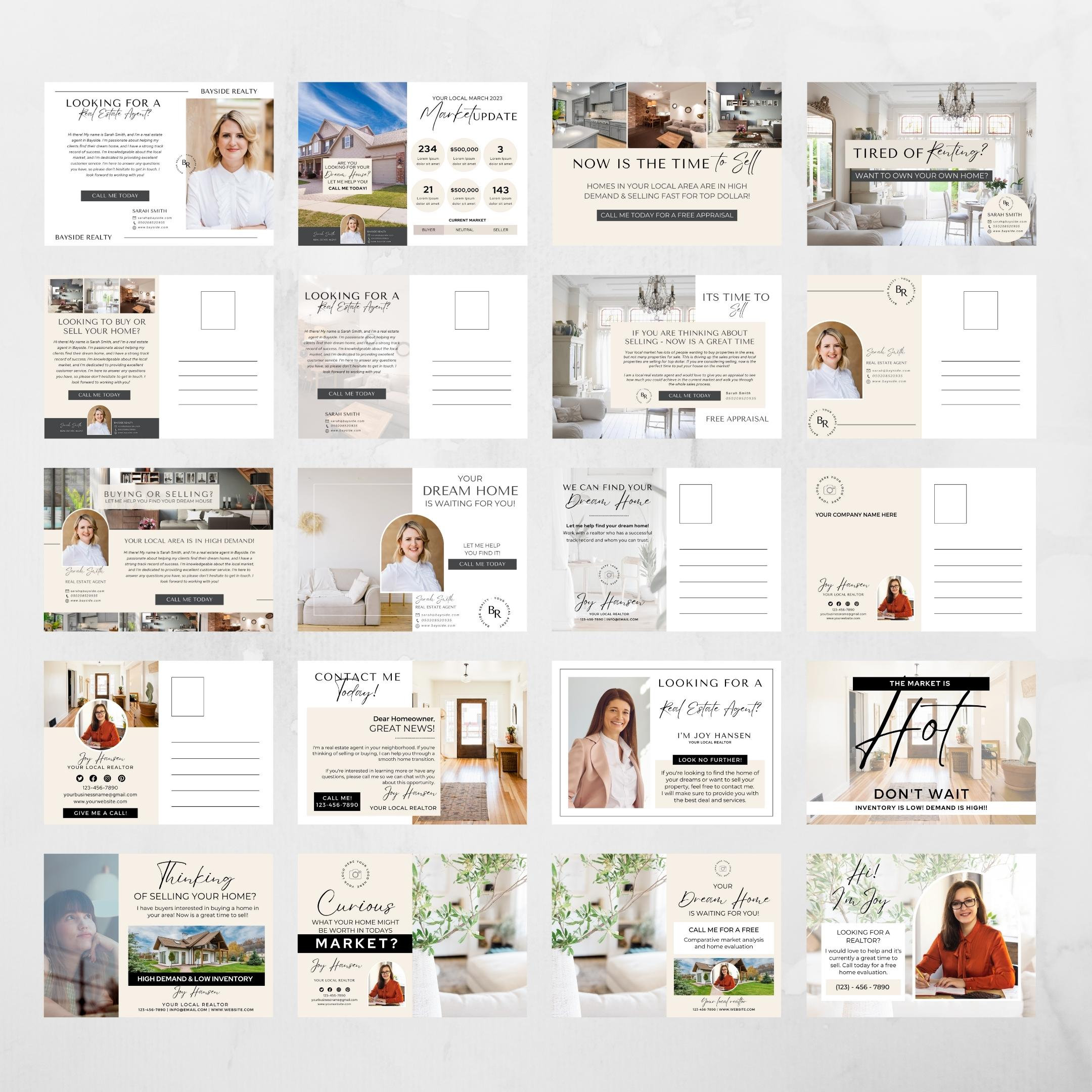 General Real Estate Postcards | Postcard Bundle Template | Real Estate ...