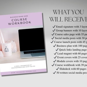 Canva Course Creator Bundle, Course Creator Templates, Course Template ...