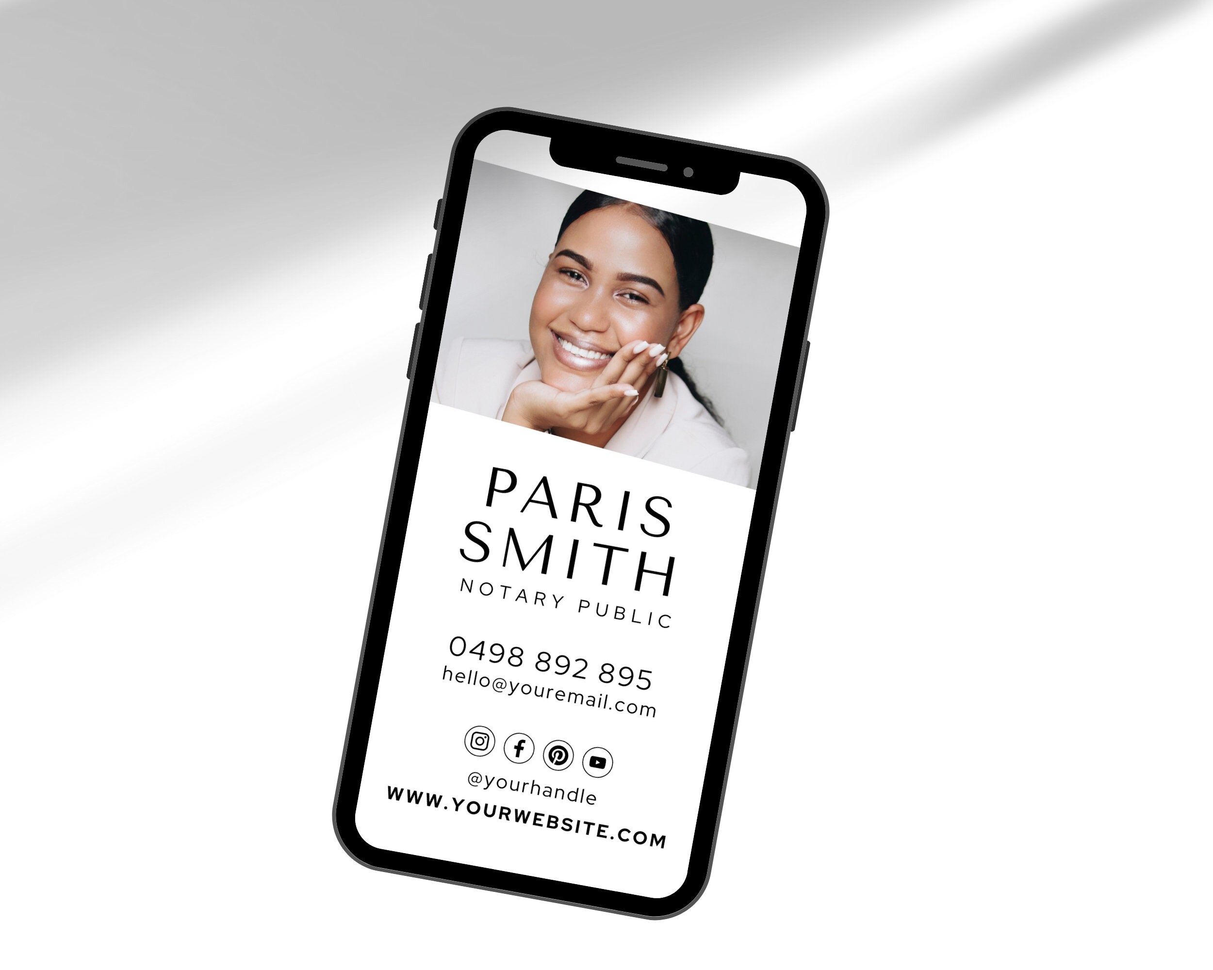 Notary Textable Digital Business Card Bundle, Notary Marketing, Canva ...