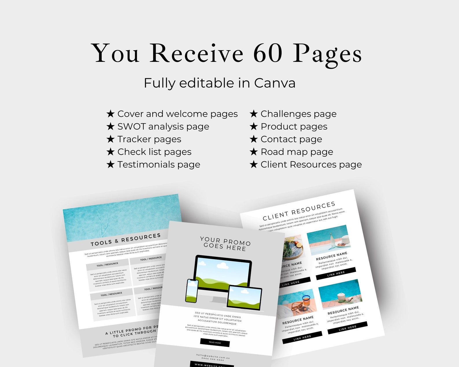 Freebie Digital Template Canva Workbook Template Canva Lead - Etsy