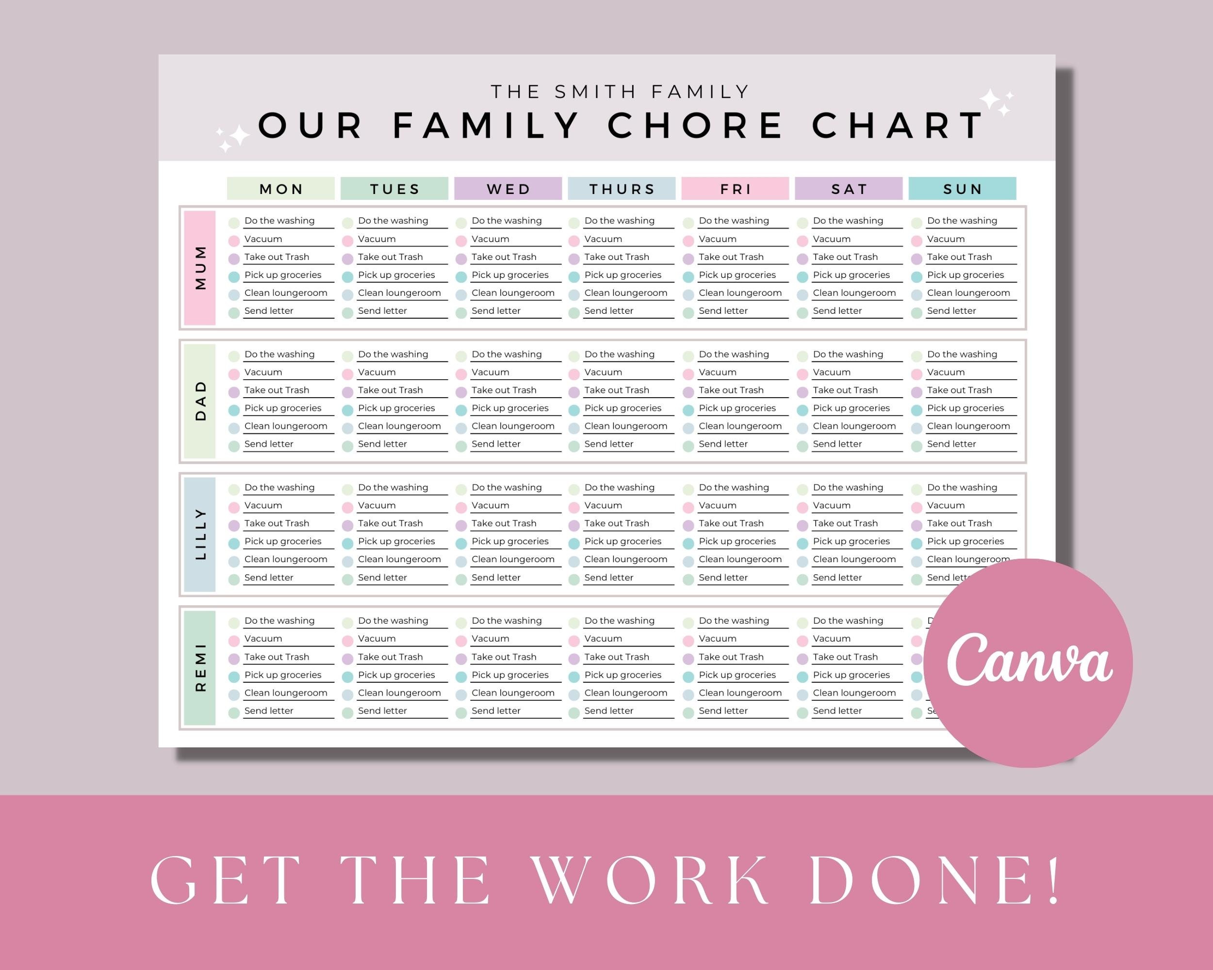 Editable Cleaning Schedule Printable Weekly Monthly - Etsy