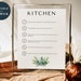 Christmas Airbnb Kitchen Sign Canva Template, Airbnb Printable, Airbnb ...