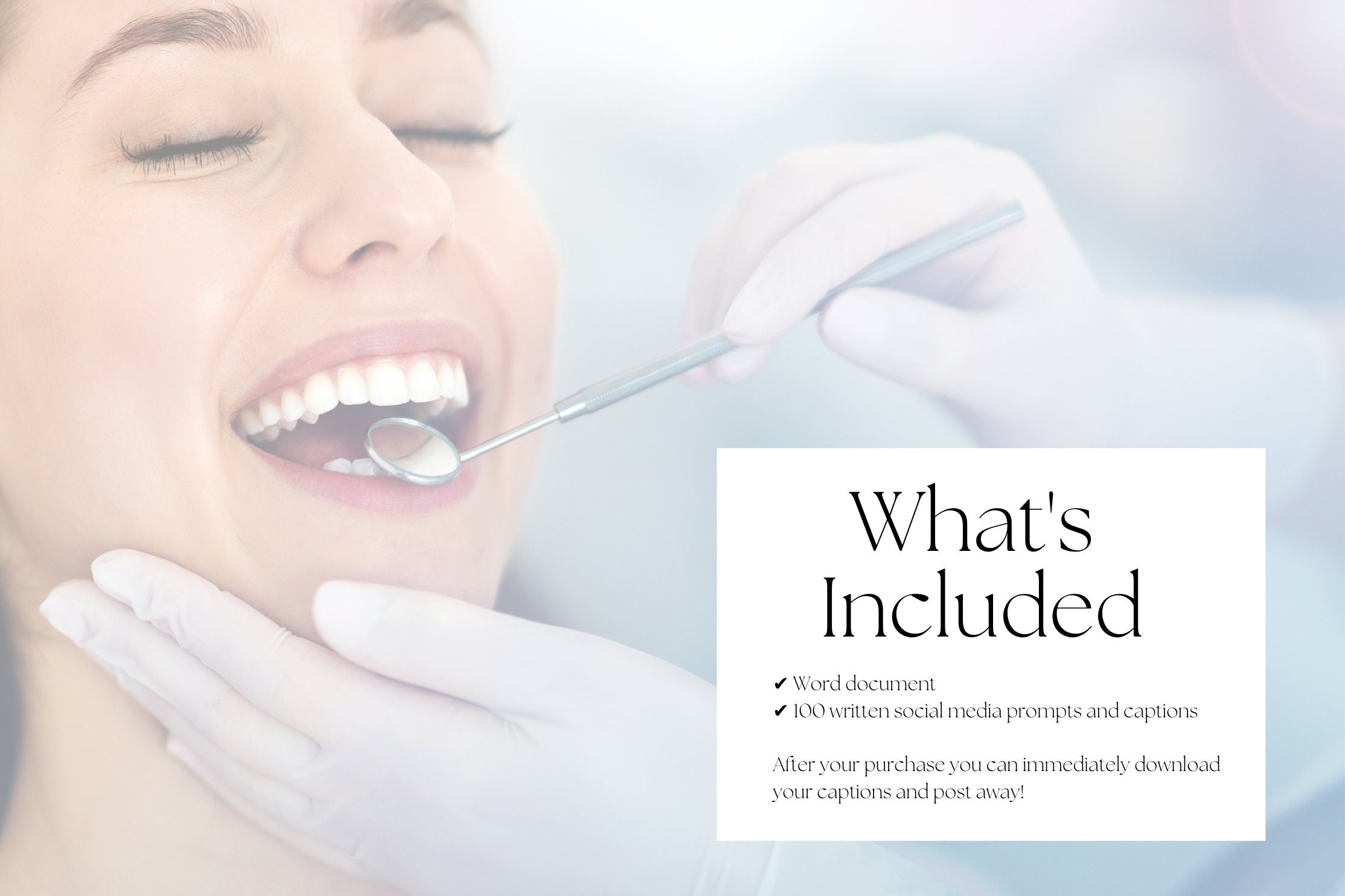 Dentist Written Social Media Captions and Prompts Instagram - Etsy