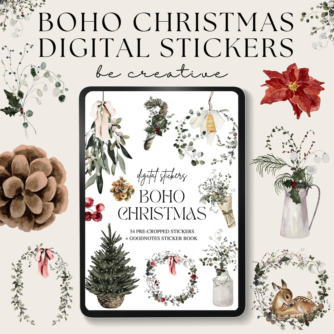 Christmas Digital Planner Stickers | Digital Sticker Book | Goodnotes ...