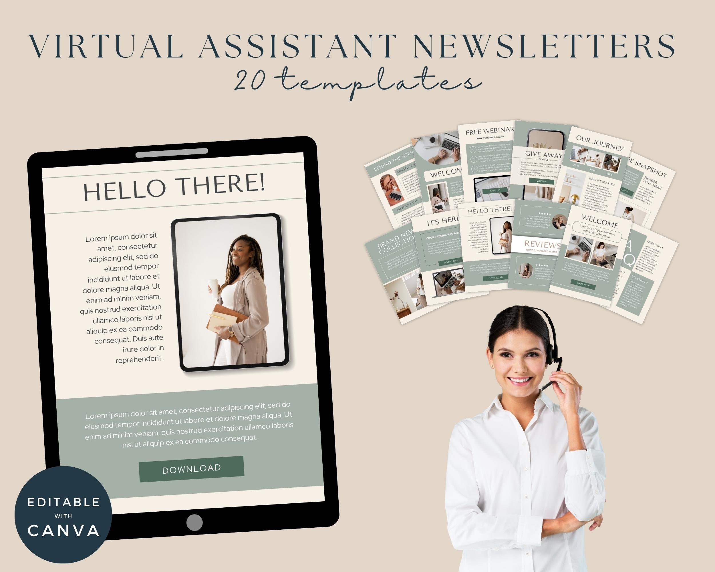 Virtual Assistant Email Templates Welcome Email Template - Etsy