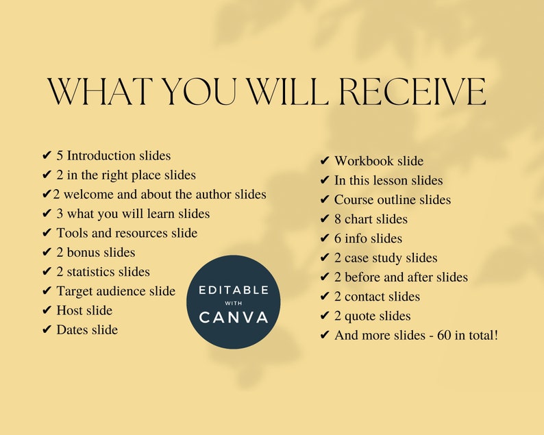 Webinar Slide Deck INSTANT DOWNLOAD Online Course Slide Deck, Canva ...