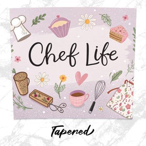 Chef Life Design, Baking Tumbler Wrap PNG, Culinary Arts Shirt, Baker ...