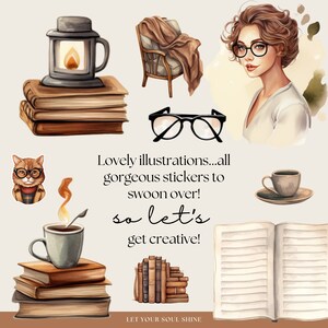 Book Lover Digital Planner Stickers | Digital Sticker Book | Goodnotes ...