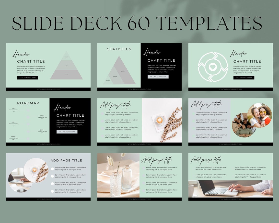 Slide Deck Presentation Canva Presentation Template Social - Etsy