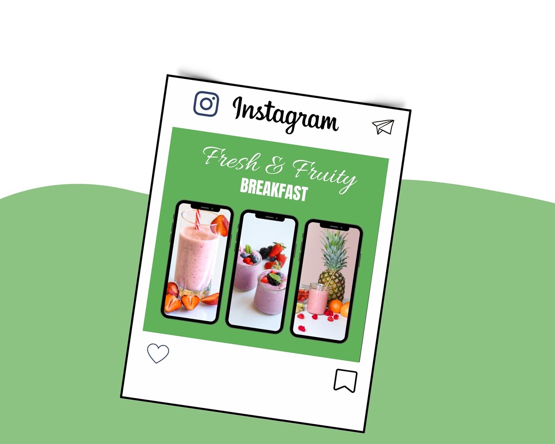 Food Blogger Instagram Templates for Canva, Instagram Post Templates ...