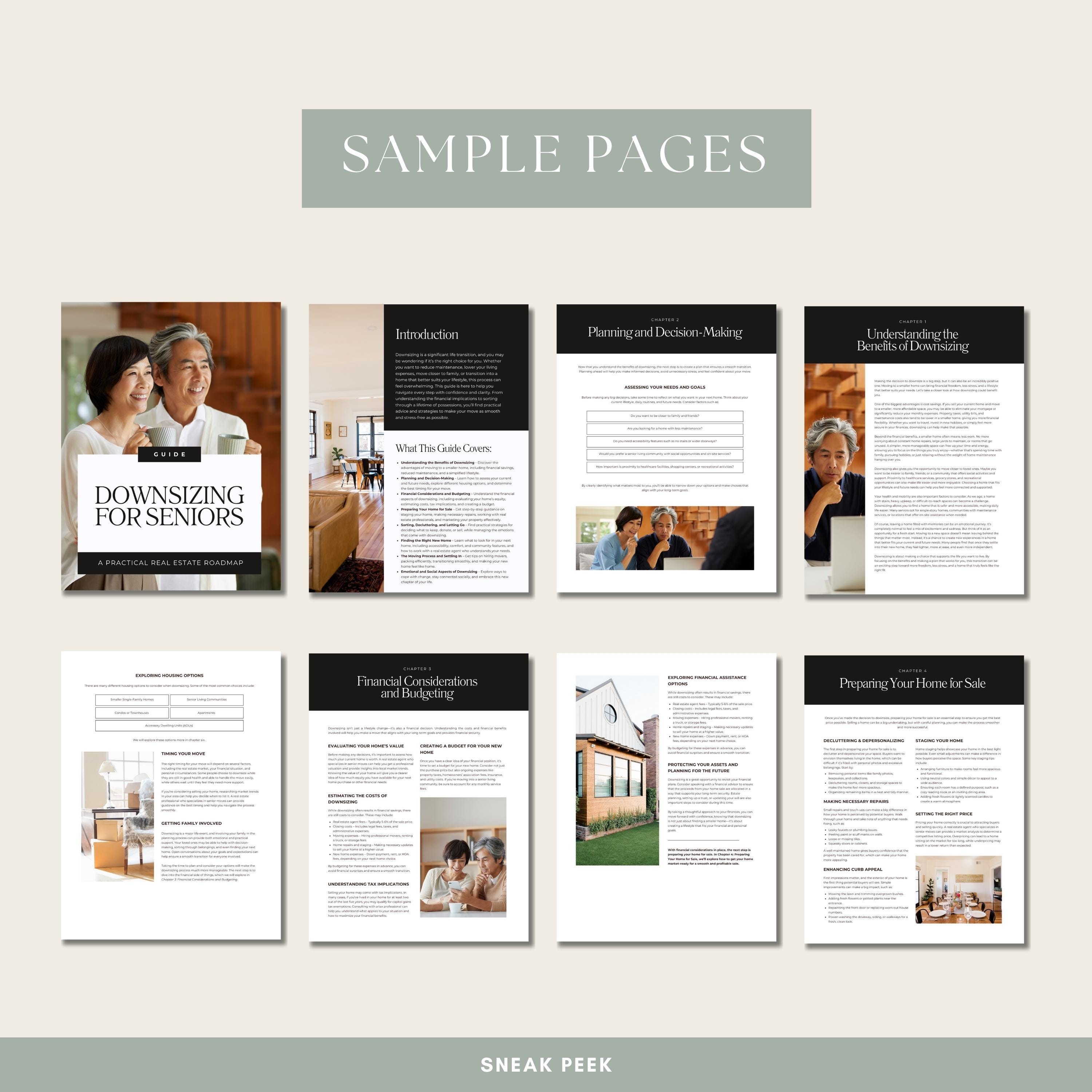 Downsizing for Seniors Guide Printable | Decluttering Checklist ...