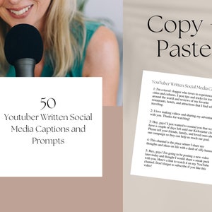 50 Written Social Media Captions and Prompts for Youtubers, Instagram ...