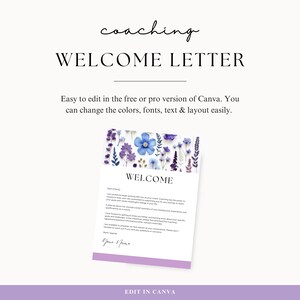 Coaching Client Welcome Letter, Done-for-you Email, Life Coaching ...