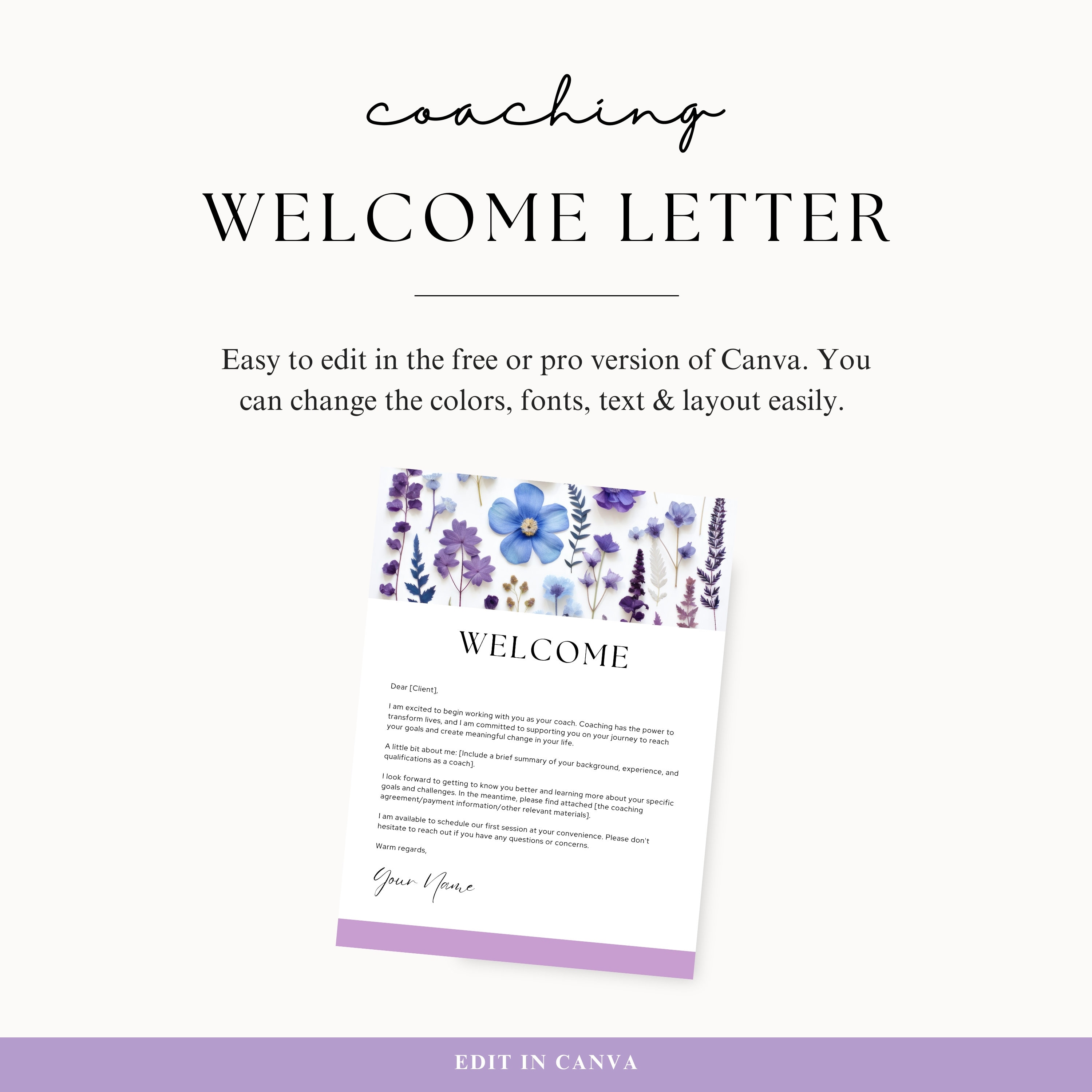 Coaching Client Welcome Letter Done-for-you Email Life - Etsy